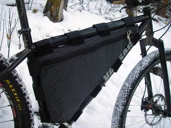 Bike frame packs, Bibs to pants conversion. - Backpacking Light
