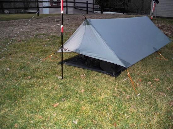 MYOG Cat tarp and inner net set-up - Backpacking Light