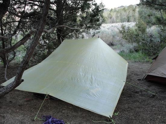 MYOG 8x7 cuben flat tarp - first time out - Backpacking Light