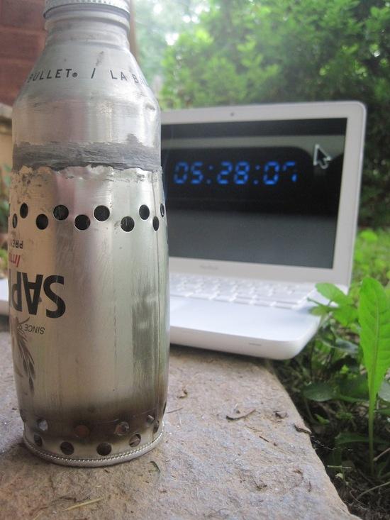 The Silver Bullet Sapporo Bottle Stove - Backpacking Light